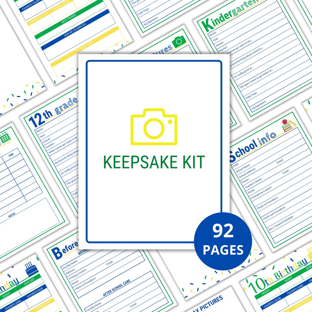 Keepsake Memory Printables Kids | Kid Interview Keepsake Printable ...