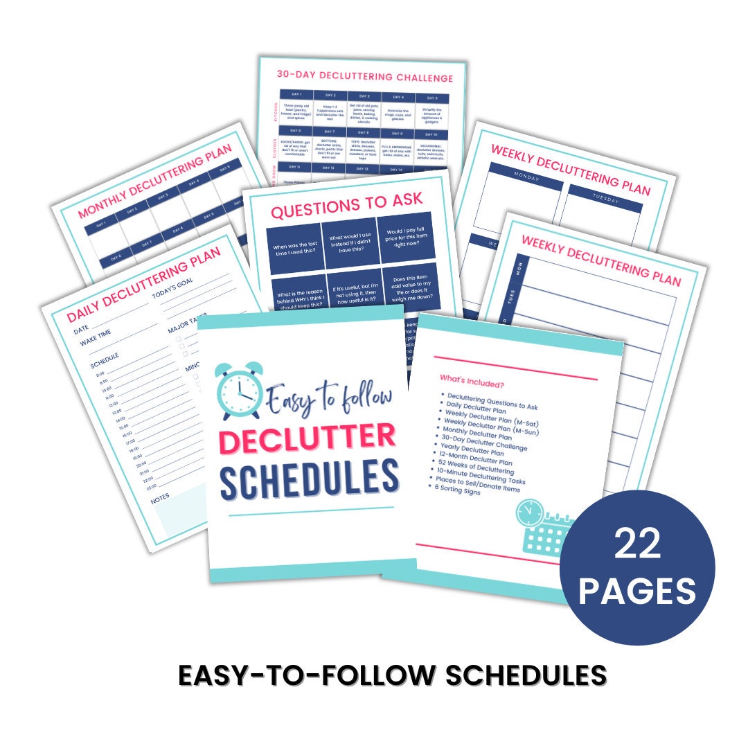Declutter Planner Declutter Printable Declutter Schedules Easy-to ...