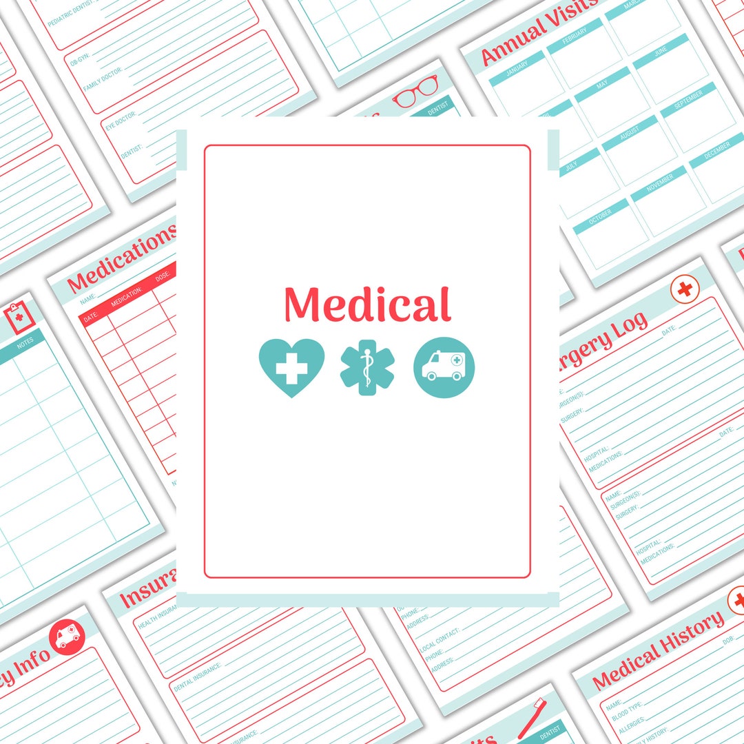 Medical Binder Printable Planner for Medical Records Medical ...