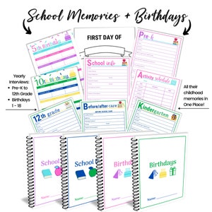 Kids Printable Memory Book All About Me Childhood Memory Keeper ...