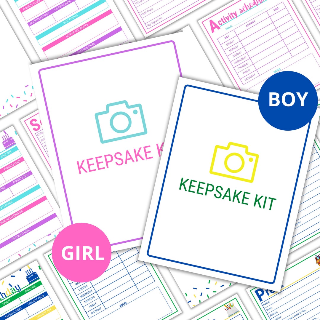 Kids Printable Memory Book All About Me Childhood Memory Keeper ...