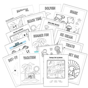 Kids Summer Activity Pack Printable - 40 Pages - Boredom Buster ...