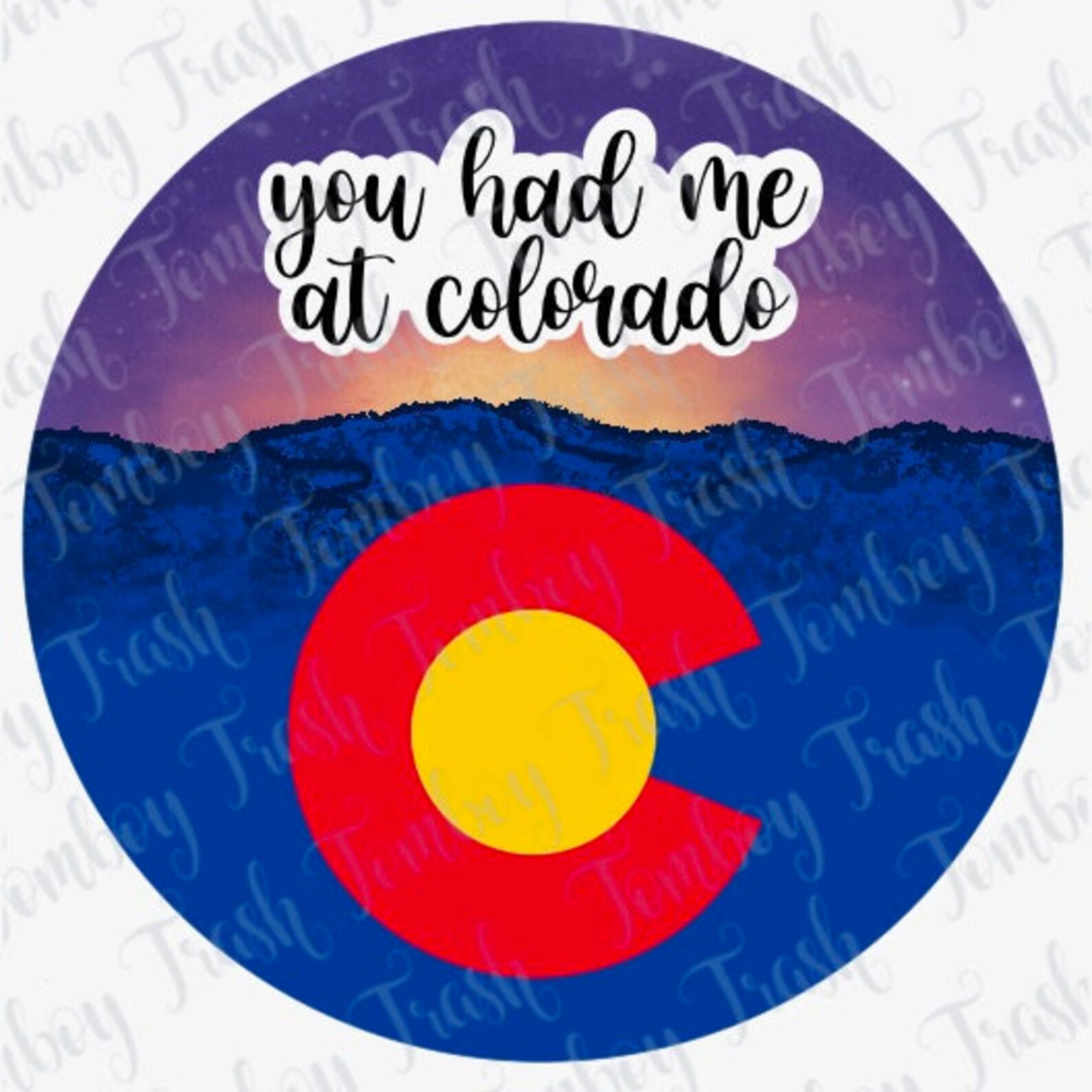 Colorado Mountain Flag Round Sticker Decal - Etsy.de