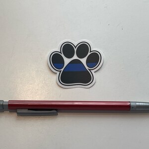 K9 Puppy Paw Thin Blue Line Sticker - Etsy