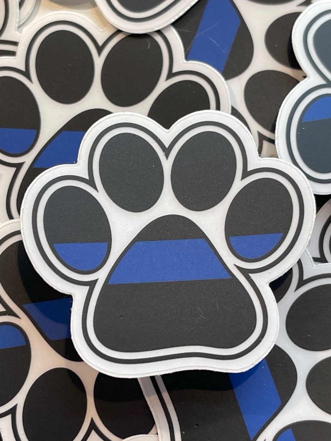K9 Puppy Paw Thin Blue Line Sticker - Etsy