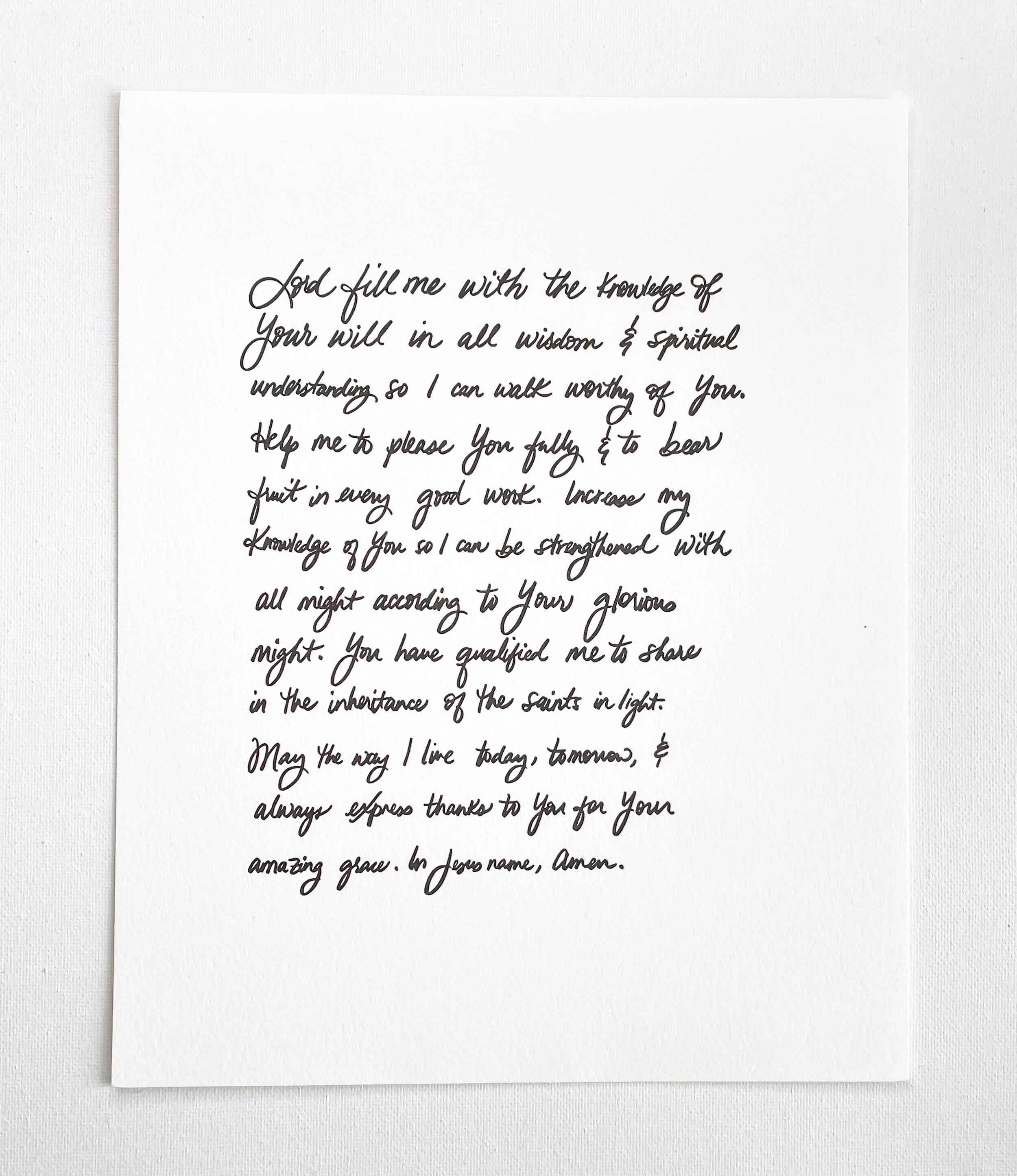 Lord, Fill Me Prayer Bible Print - Etsy
