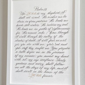 Bespoke Scripture Calligraphy Psalm 23 Bible Print - Etsy