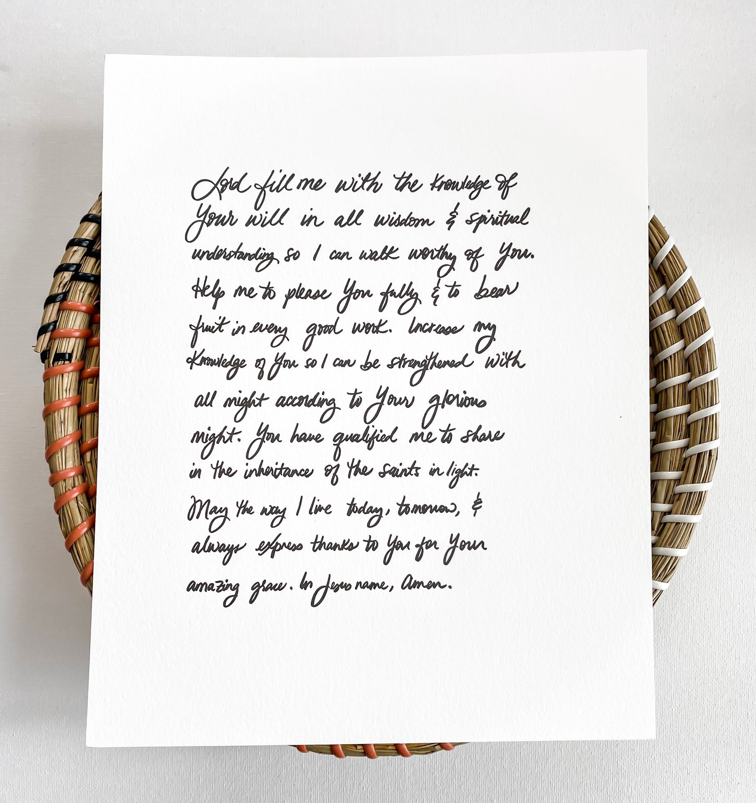 Lord, Fill Me Prayer Bible Print - Etsy