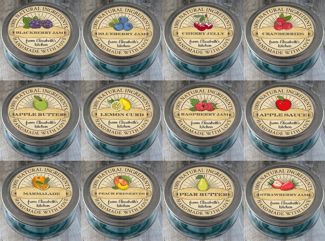 Personalized Canning Labels Vintage Style Canning Sticker Mason Jar ...