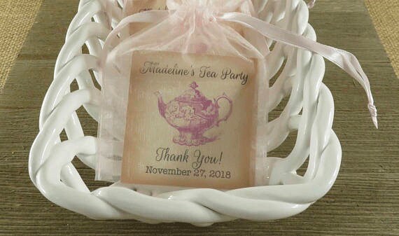 Tea Favors 10 Personalized & Fully Assembled ANY OCCASION | Etsy