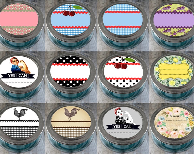Write on Canning Labels Canning Stickers Mason Jar Stickers Kitchen ...