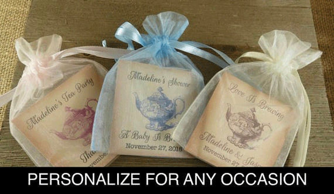 Tea Favors 10 Personalized & Fully Assembled ANY OCCASION Wedding Tea ...