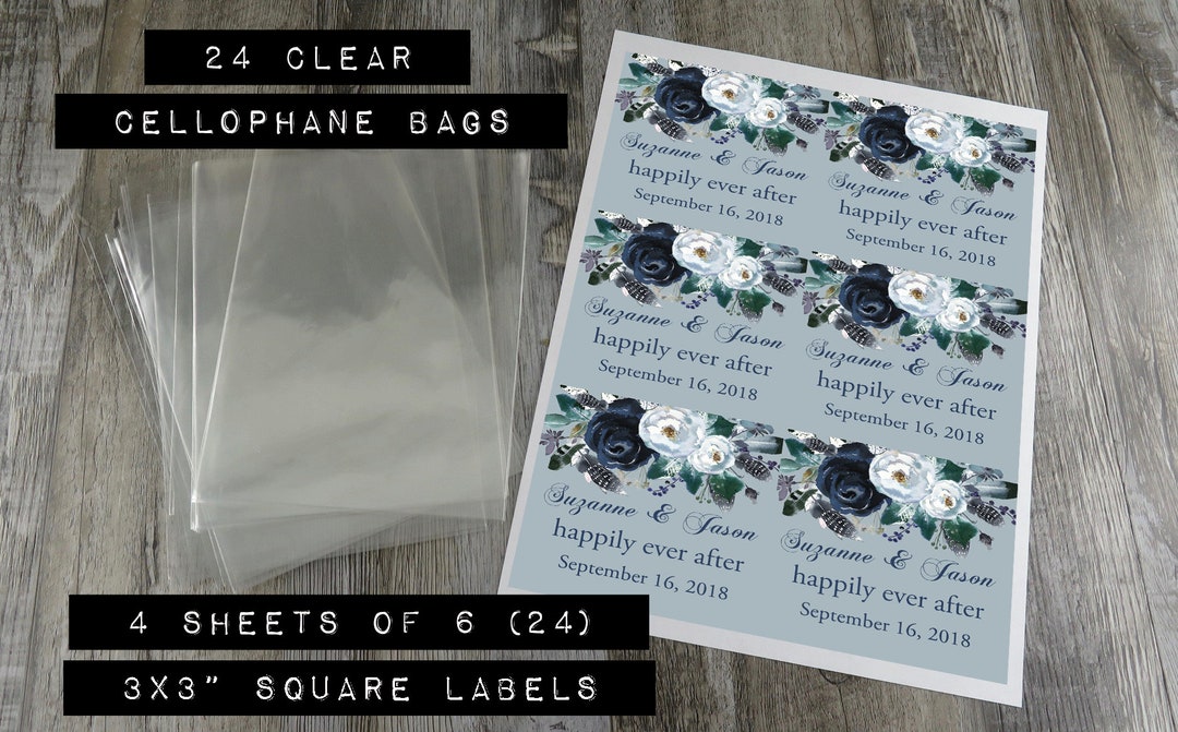 Personalized Cookie Bags 24 Custom Favor Bags Wedding Favor Bags ...