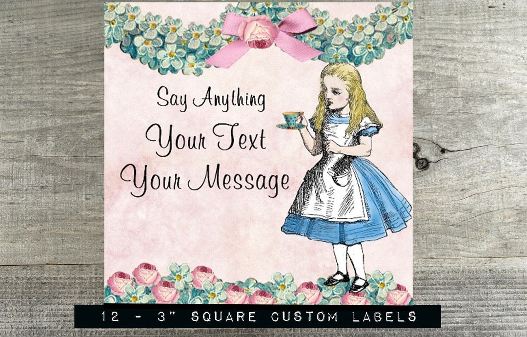 Personalized Stickers Floral Alice Labels Wedding Favor Stickers ...