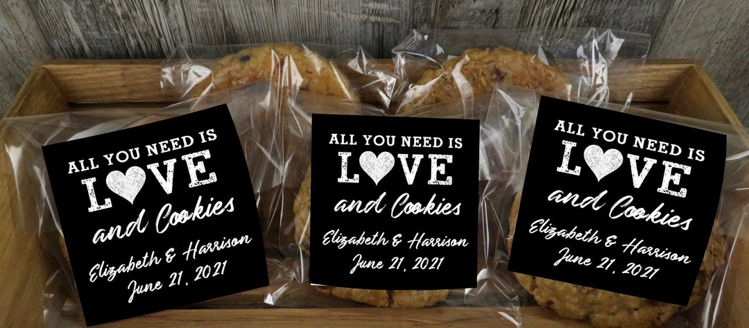 Cellophane Cookie Bags With All You Need Labels 24 Custom Favor Bags ...