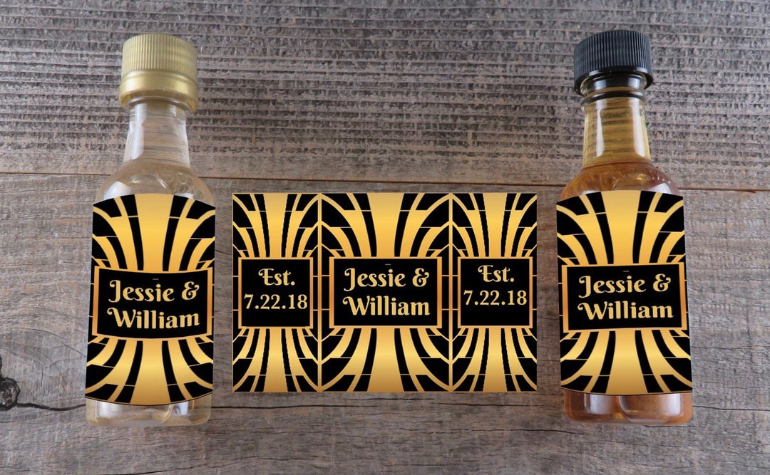 Personalized Mini Liquor Labels-glossy Waterproof Deco Liquor Labels ...