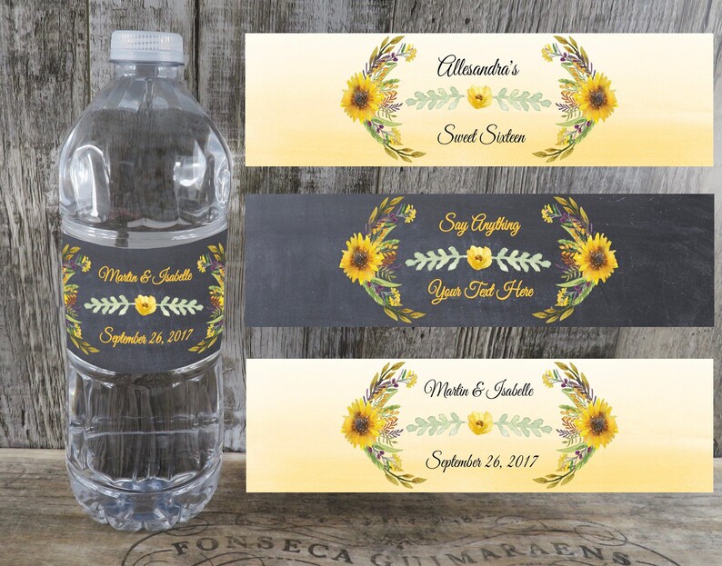Personalized Water Bottle Labels Custom Water Bottle Labels - Etsy