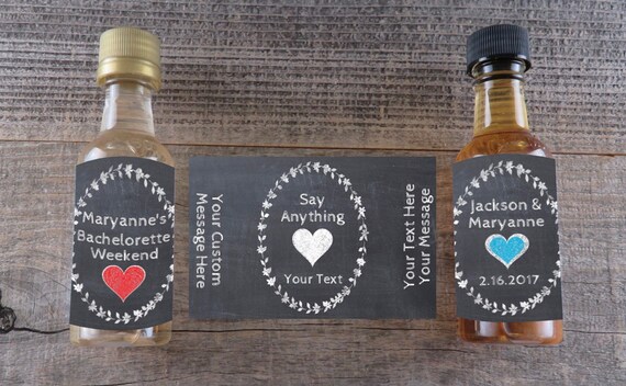 Personalized Mini Liquor Labels Waterproof Custom Favor - Etsy