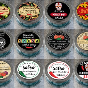 Personalized Salsa Canning Labels Salsa Canning Stickers Mason Jar ...