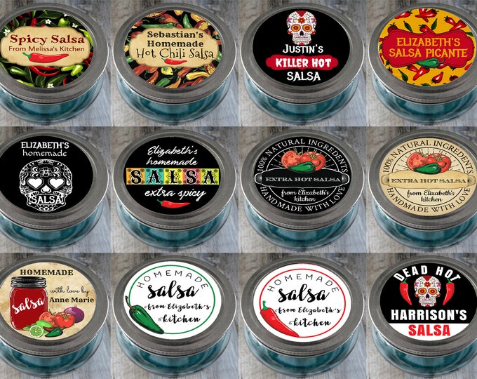Personalized Salsa Canning Labels Salsa Canning Stickers Mason Jar ...