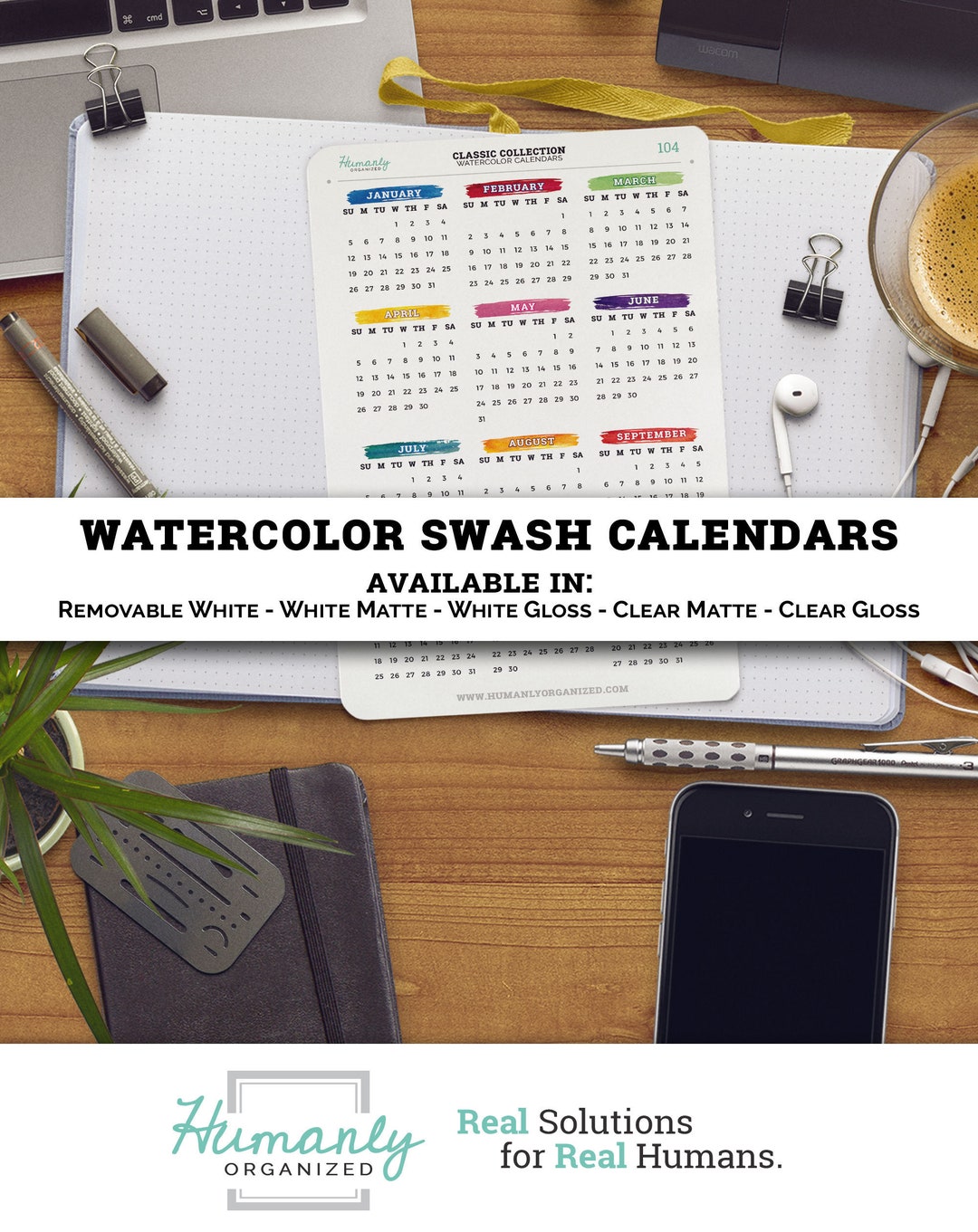 2026 Sunday Start Bullet Planner Calendar Stickers - Mini Journal ...