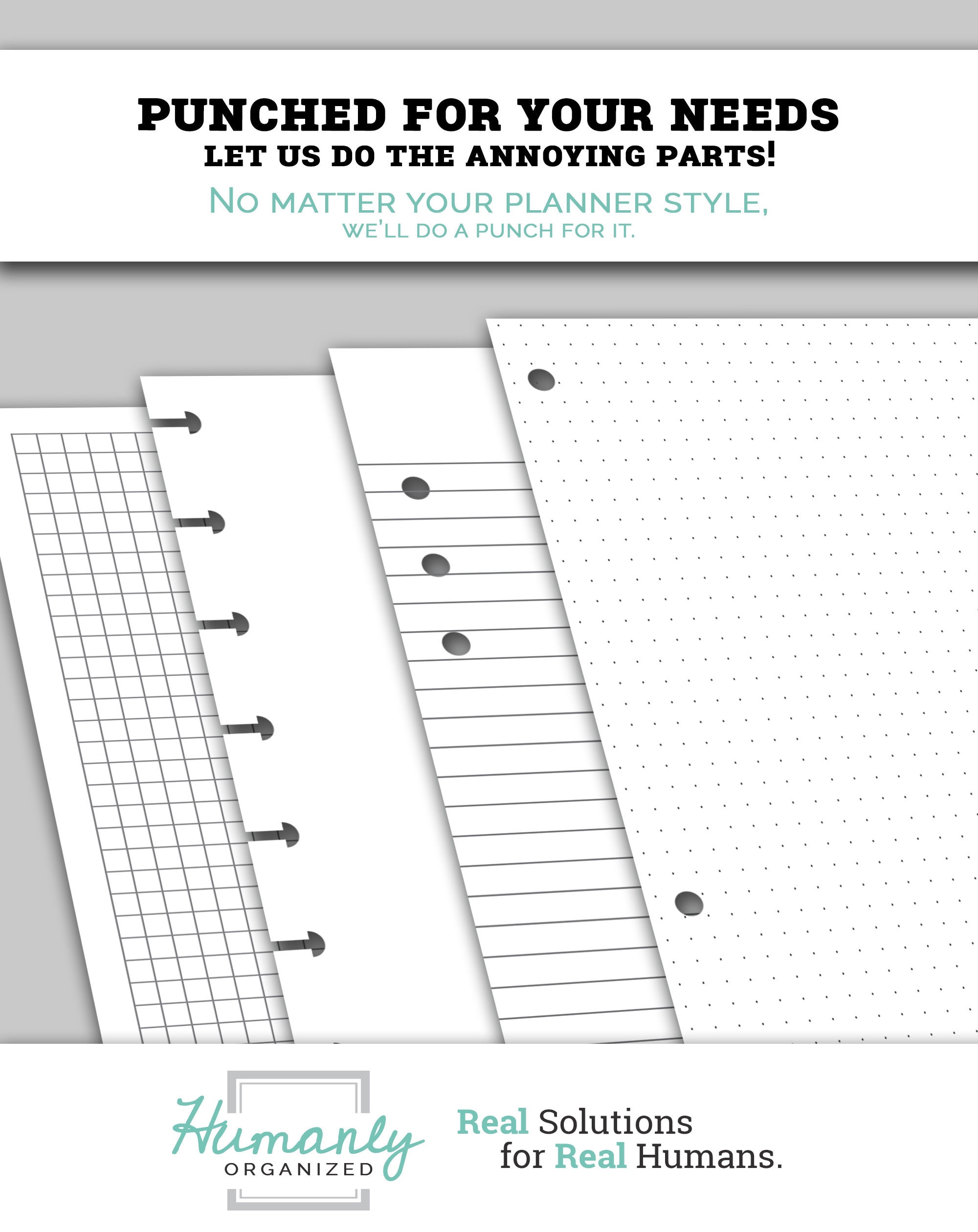 BULK Happy Mini Inserts - Mini Planner Pages - Dot Grid, Lined, Grid ...