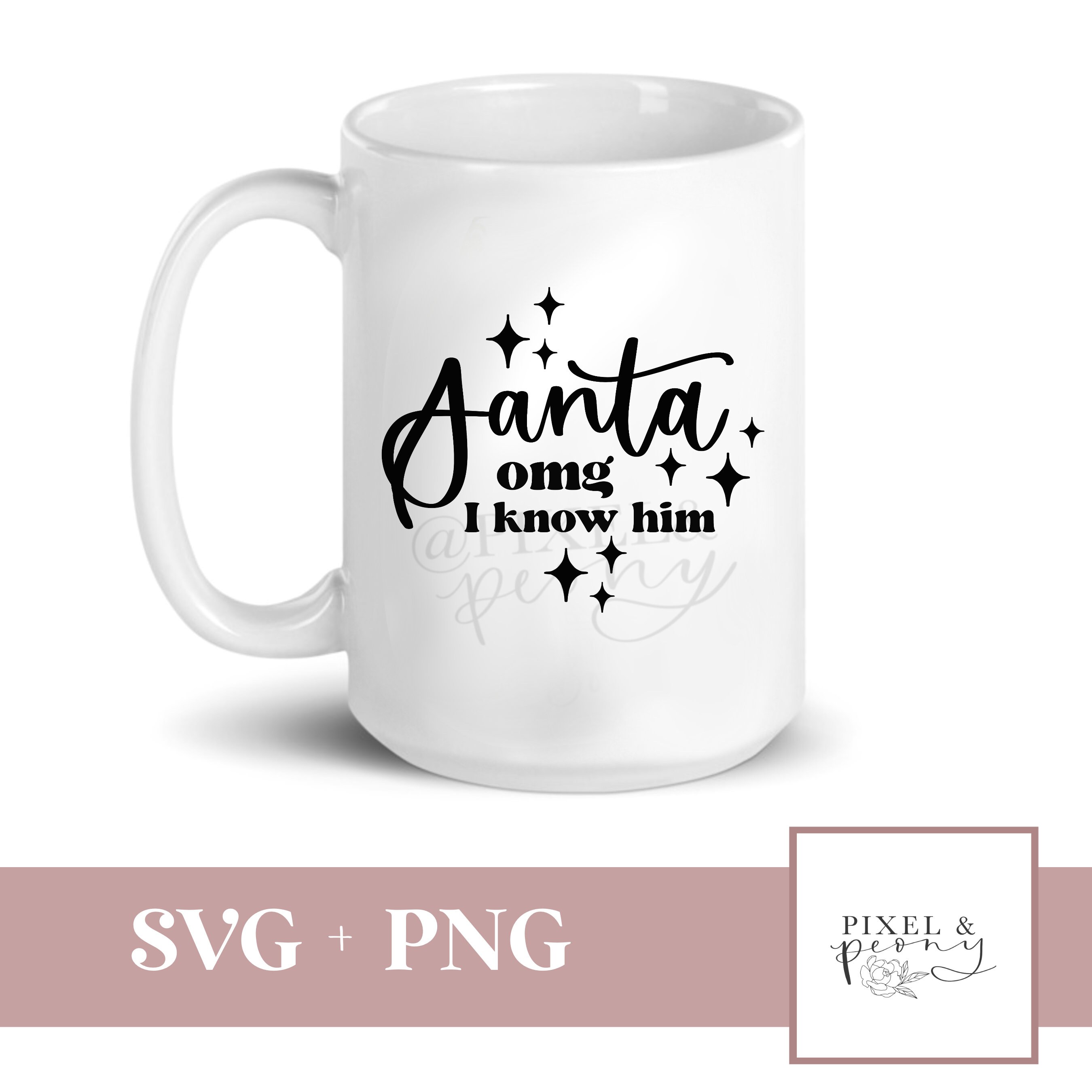 Santa I Know Him Christmas Quote Craft File Christmas DIY Instant ...