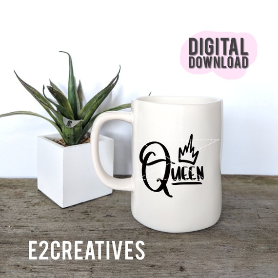 Queen Svg Handwritten Cricut Cameo SVG Cutting File Svg | Etsy
