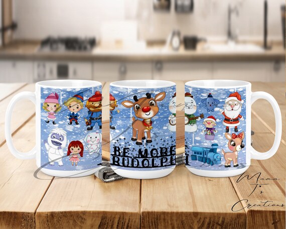 Rudolph the Red Nose Reindeerk Be More Rudolph Mug Christmas | Etsy