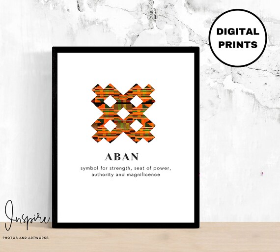 Aban-adinkra Symbolafrican Wall Artafrican | Etsy