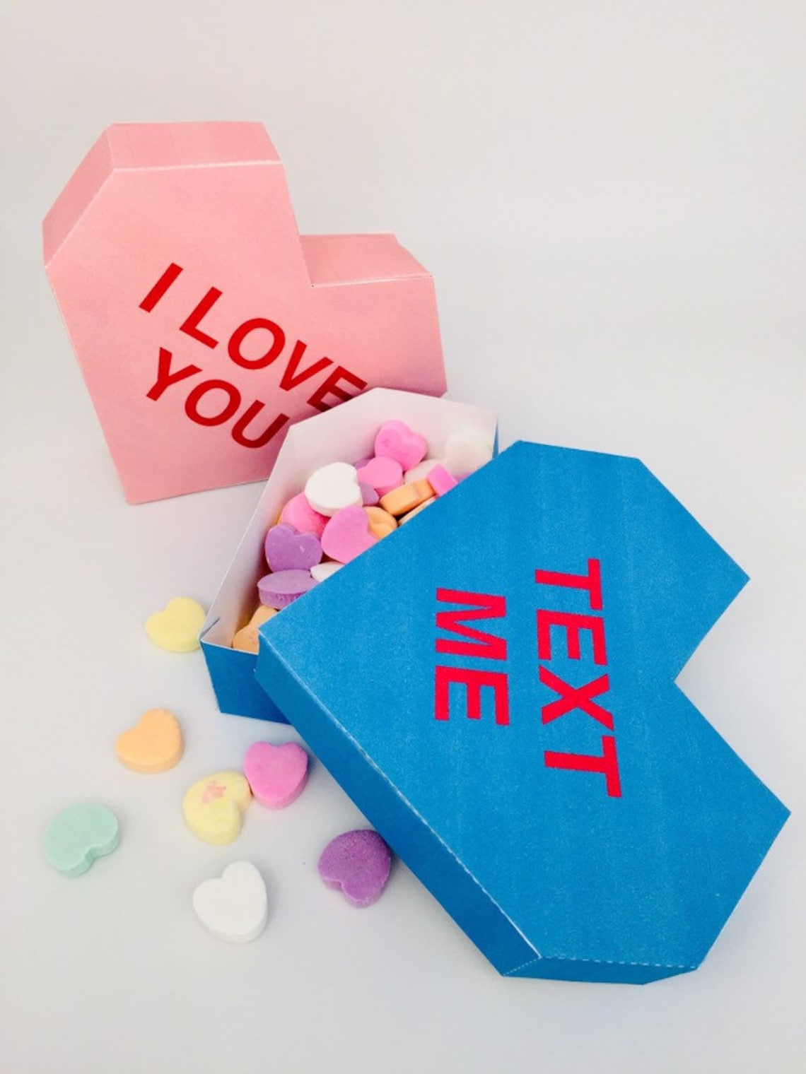 Heart Conversation Gift Boxes - 7 Colors - Printable PDF - Instant ...