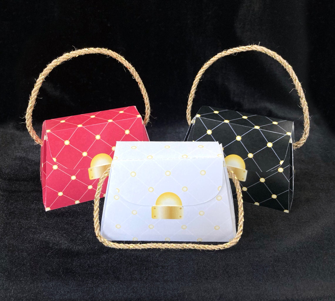 Purse Party Favor Gift Boxes Printable PDF Instant - Etsy