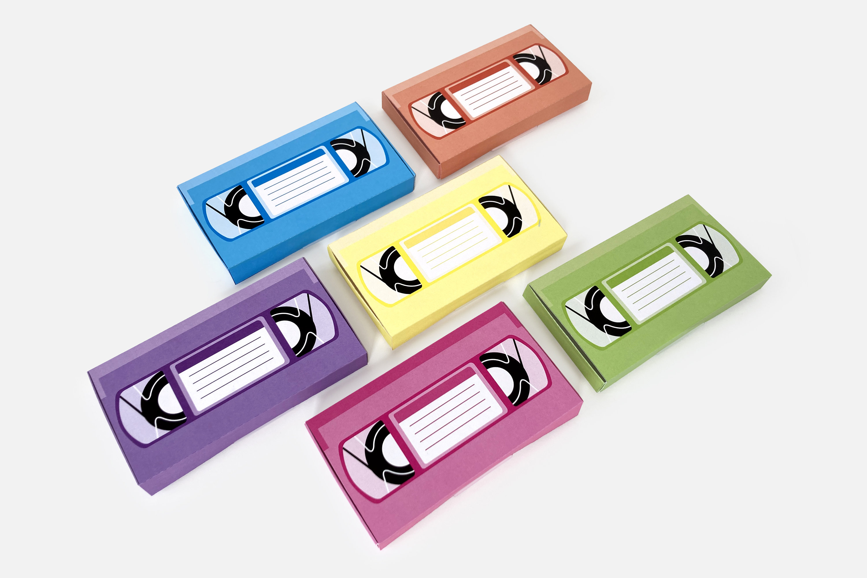 Retro VHS Tape Gift Card Holder: Printable Party Favor Boxes (PDF) - Etsy