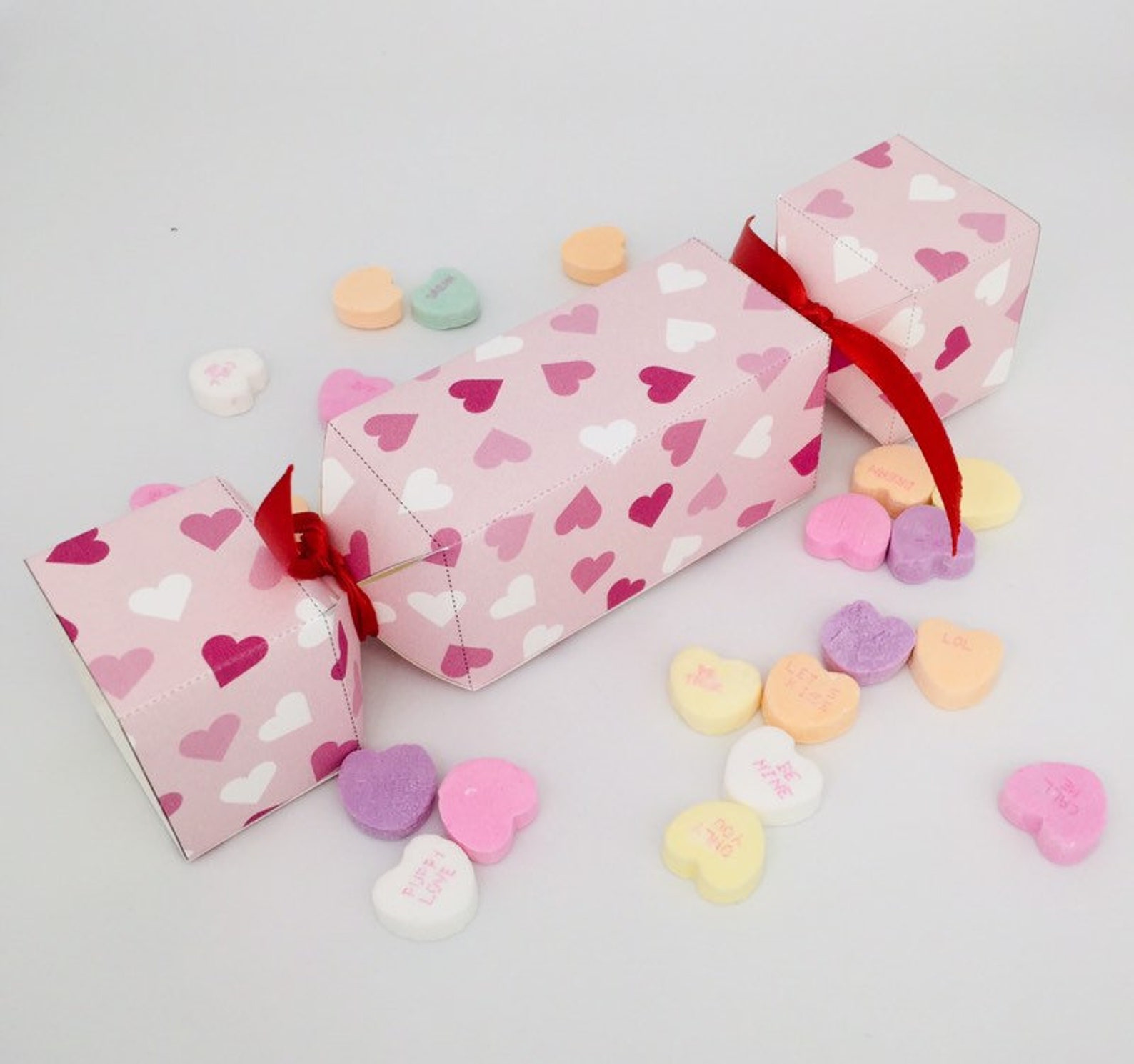 Valentine's Day Favor Gift Boxes 3 patterns Printable | Etsy