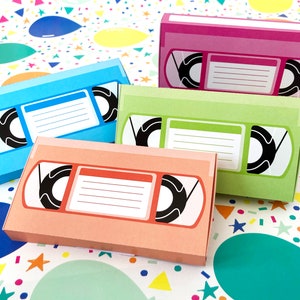 Retro VHS Tapes - Gift Card Holders, Party Favor Gift Boxes, Paper Toy ...