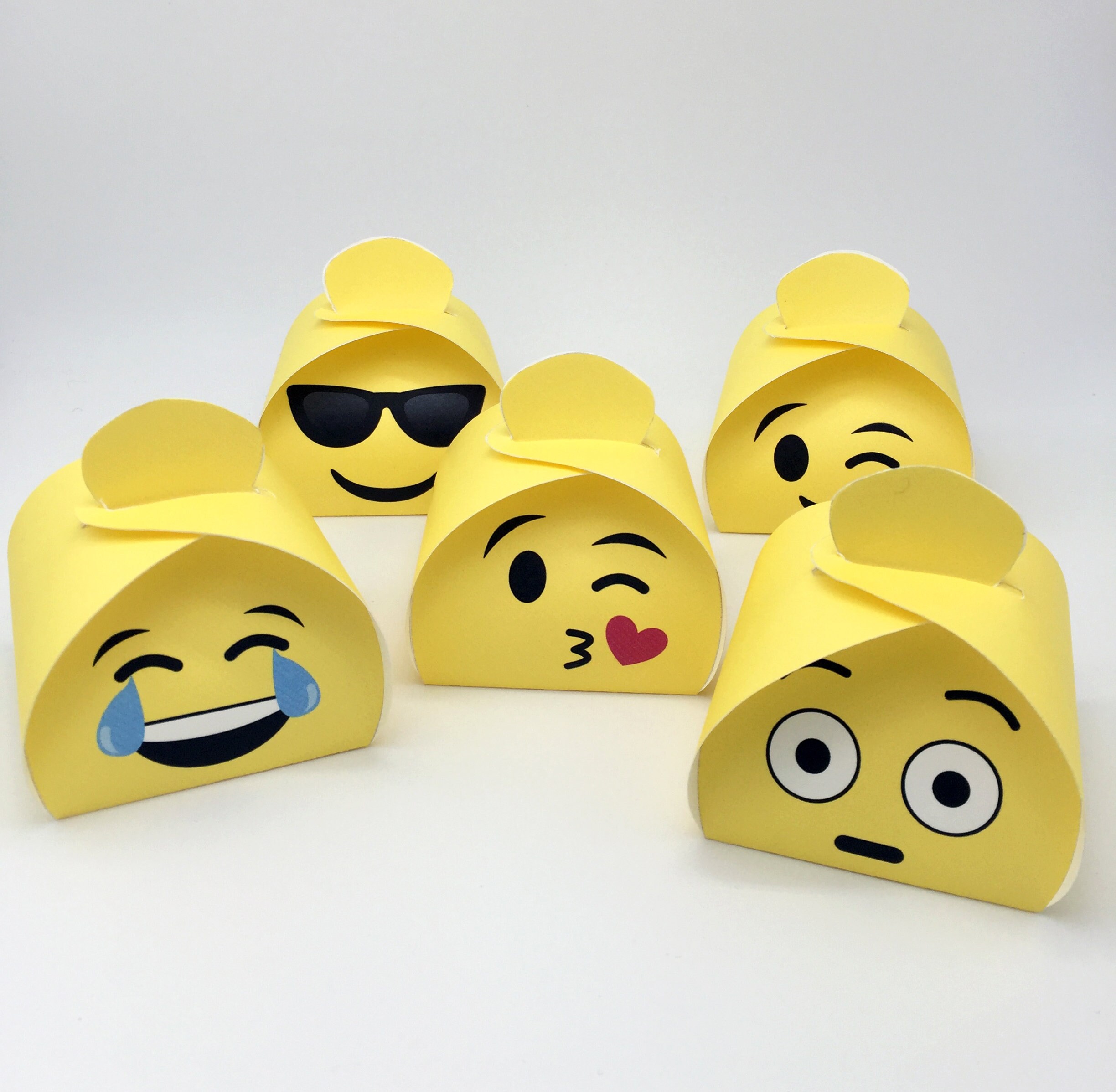 Emoji Gift Boxes printable Set of 6 Characters DIY Favor | Etsy Canada