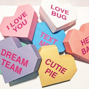 Heart Conversation Gift Boxes - 7 Colors - Printable PDF - Instant ...