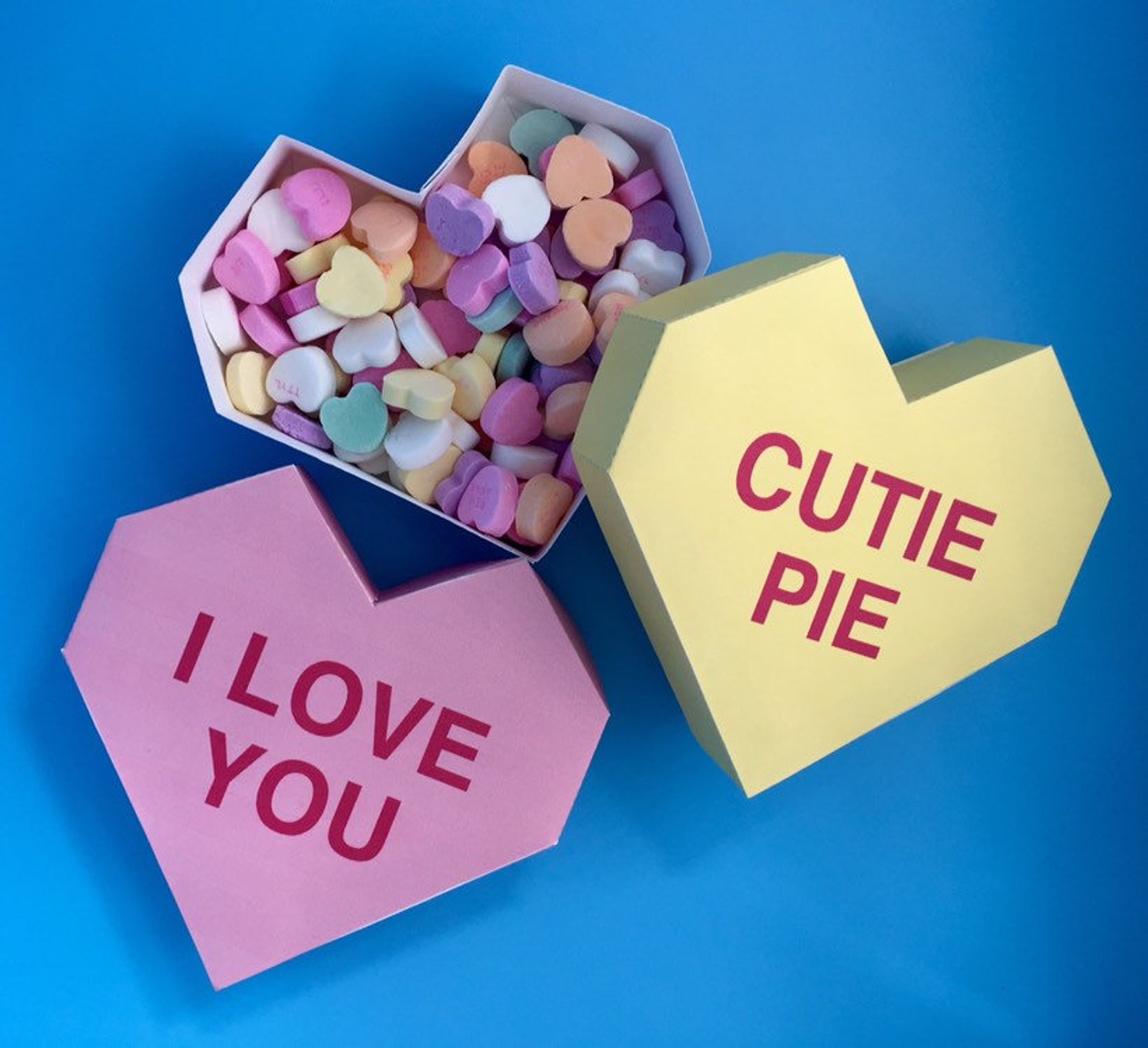 Heart Conversation Gift Boxes - 7 Colors - Printable PDF - Instant ...