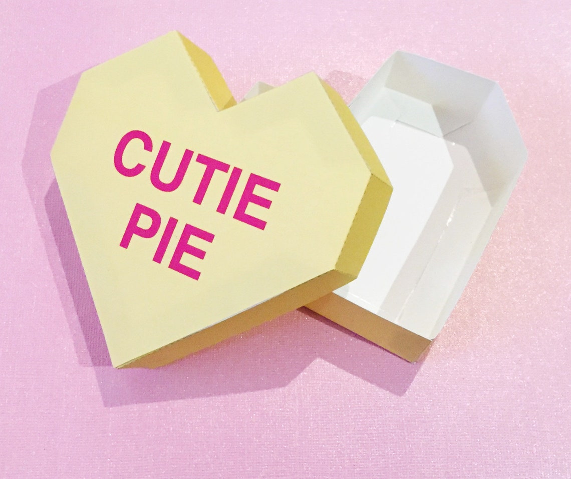 Heart Conversation Gift Boxes - 7 Colors - Printable PDF - Instant ...