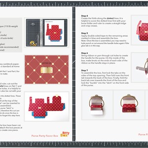 Purse Party Favor Gift Boxes - Printable PDF - Instant Download - Etsy