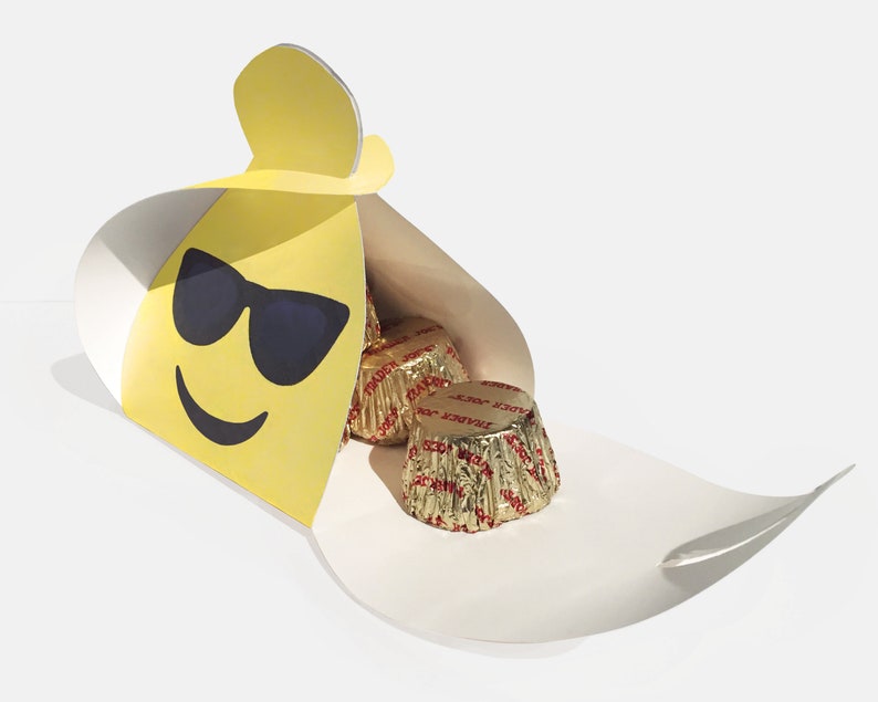 Emoji Gift Boxes printable Set of 6 Characters DIY Favor | Etsy Canada