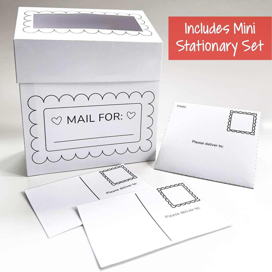 Valentine Mailbox: Color Your Own Classroom Valentine Exchange for Kids ...