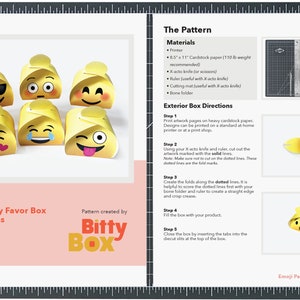 Emoji Gift Boxes (printable) - Set of 6 Characters - DIY Favor Boxes ...