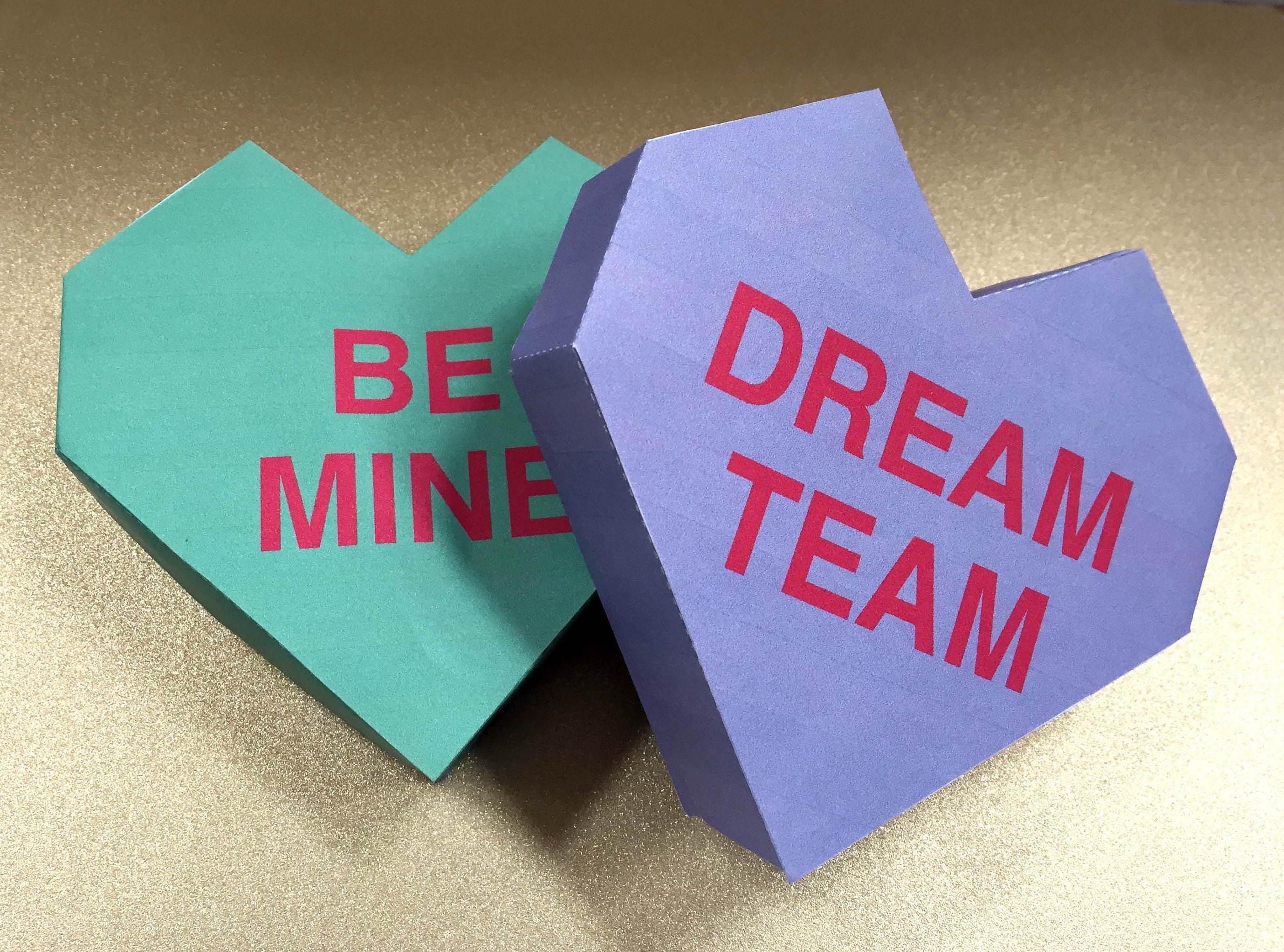 Heart Conversation Gift Boxes - 7 Colors - Printable PDF - Instant ...