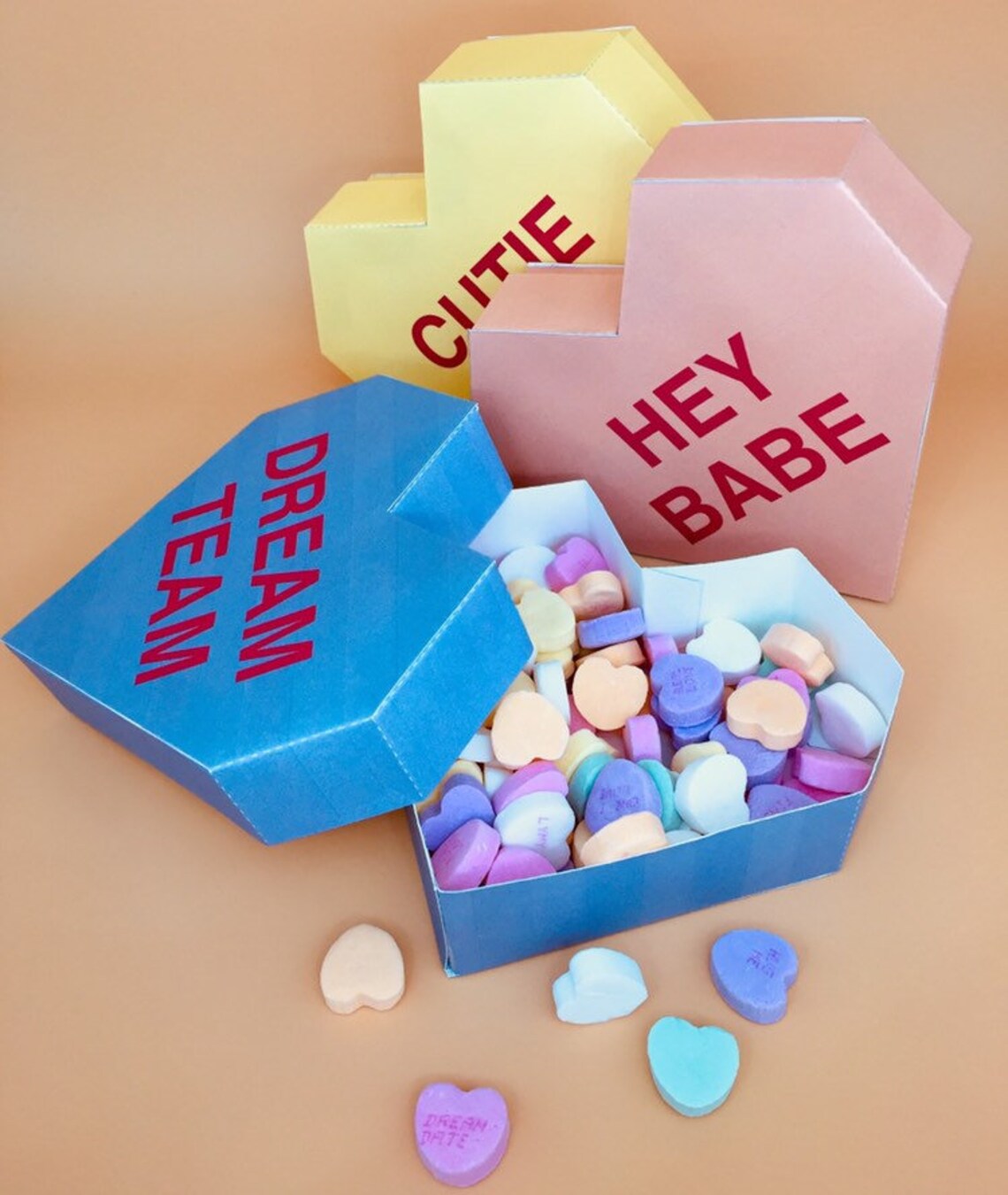 Heart Conversation Gift Boxes - 7 Colors - Printable PDF - Instant ...