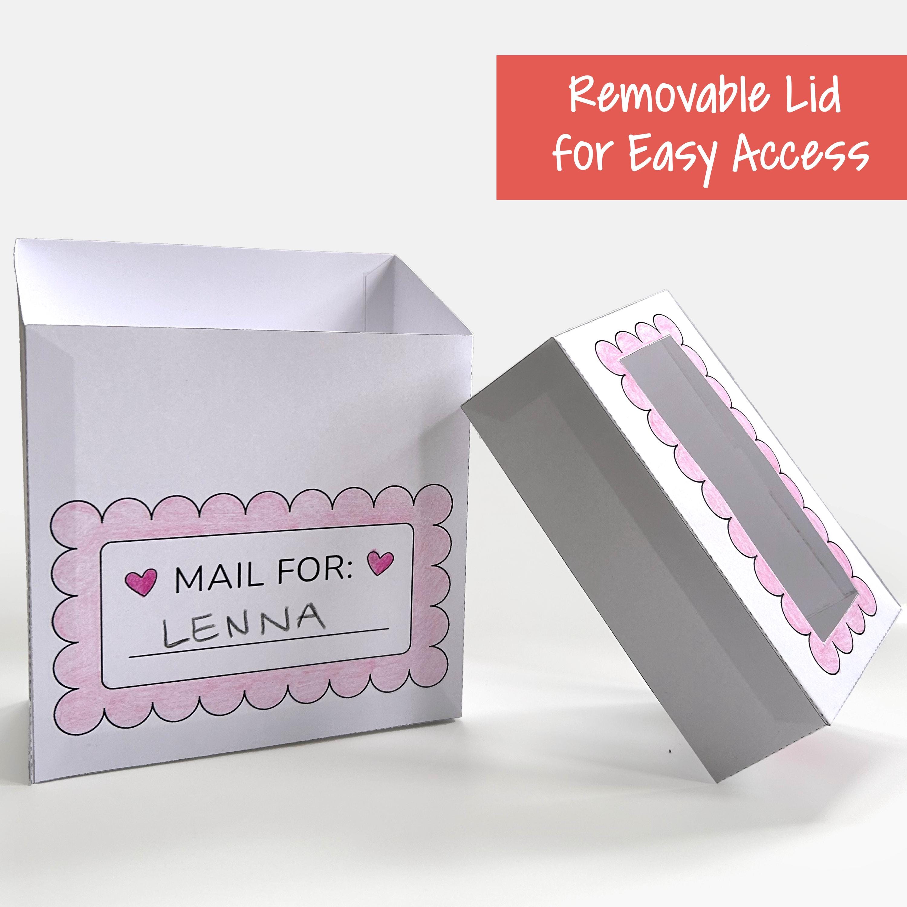 Valentine Mailbox: Color Your Own Classroom Valentine Exchange for Kids ...