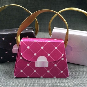 Purse Party Favor Gift Boxes Printable PDF Instant - Etsy