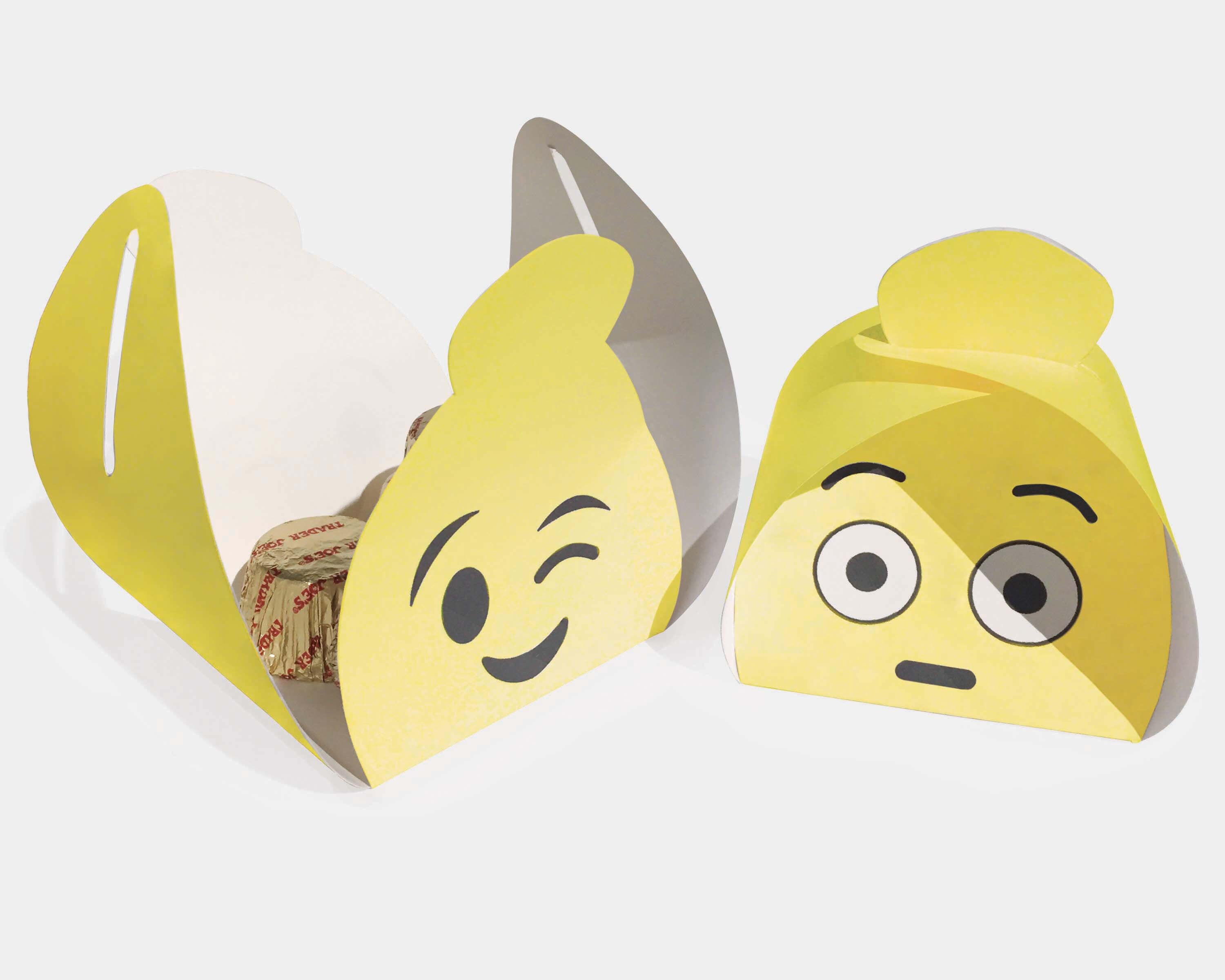 Emoji Gift Boxes printable Set of 6 Characters DIY Favor | Etsy Canada
