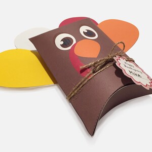 Turkey Thanksgiving Place Setting Gift Boxes - Printable PDF - Instant ...