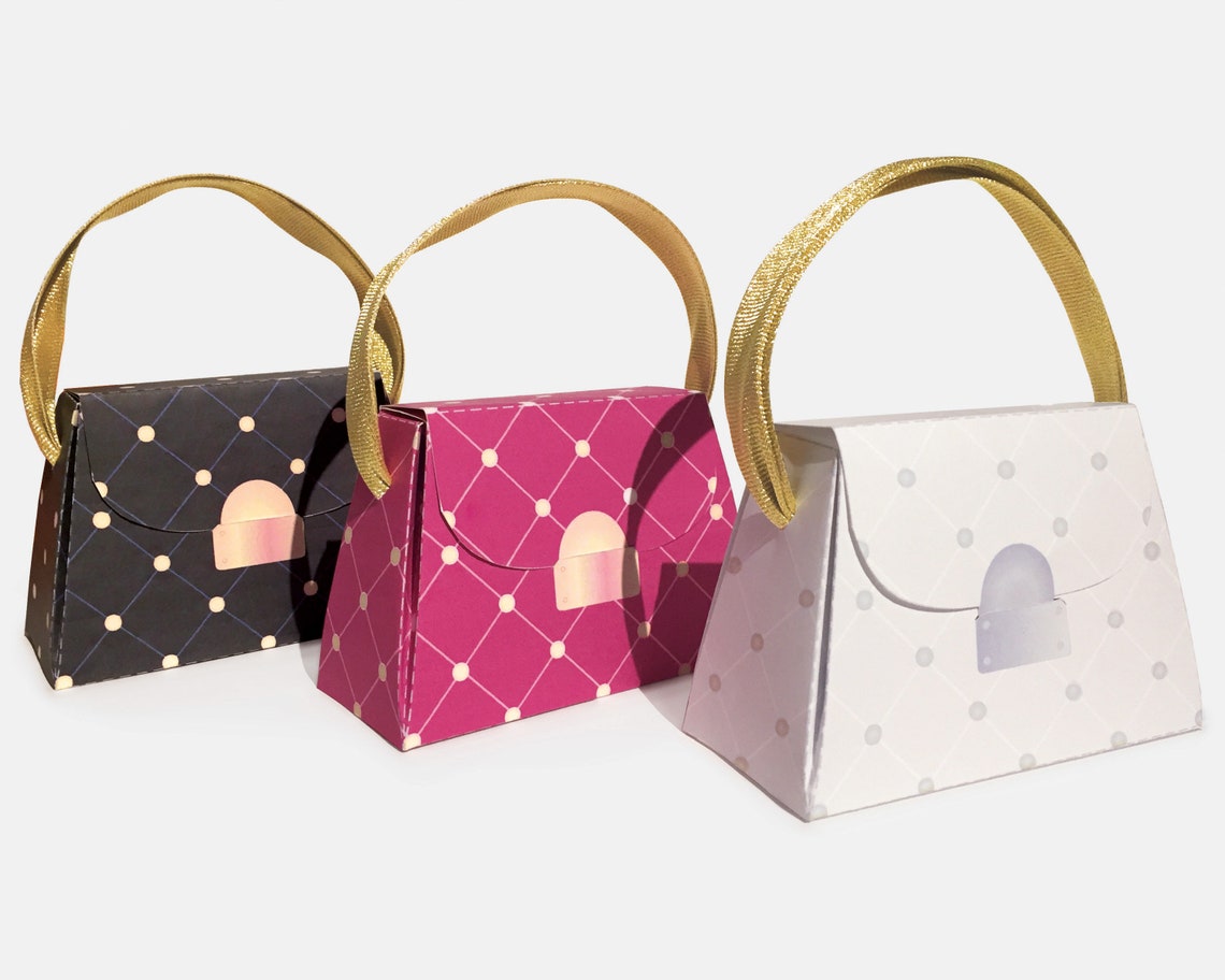 Purse Party Favor Gift Boxes Printable PDF Instant - Etsy